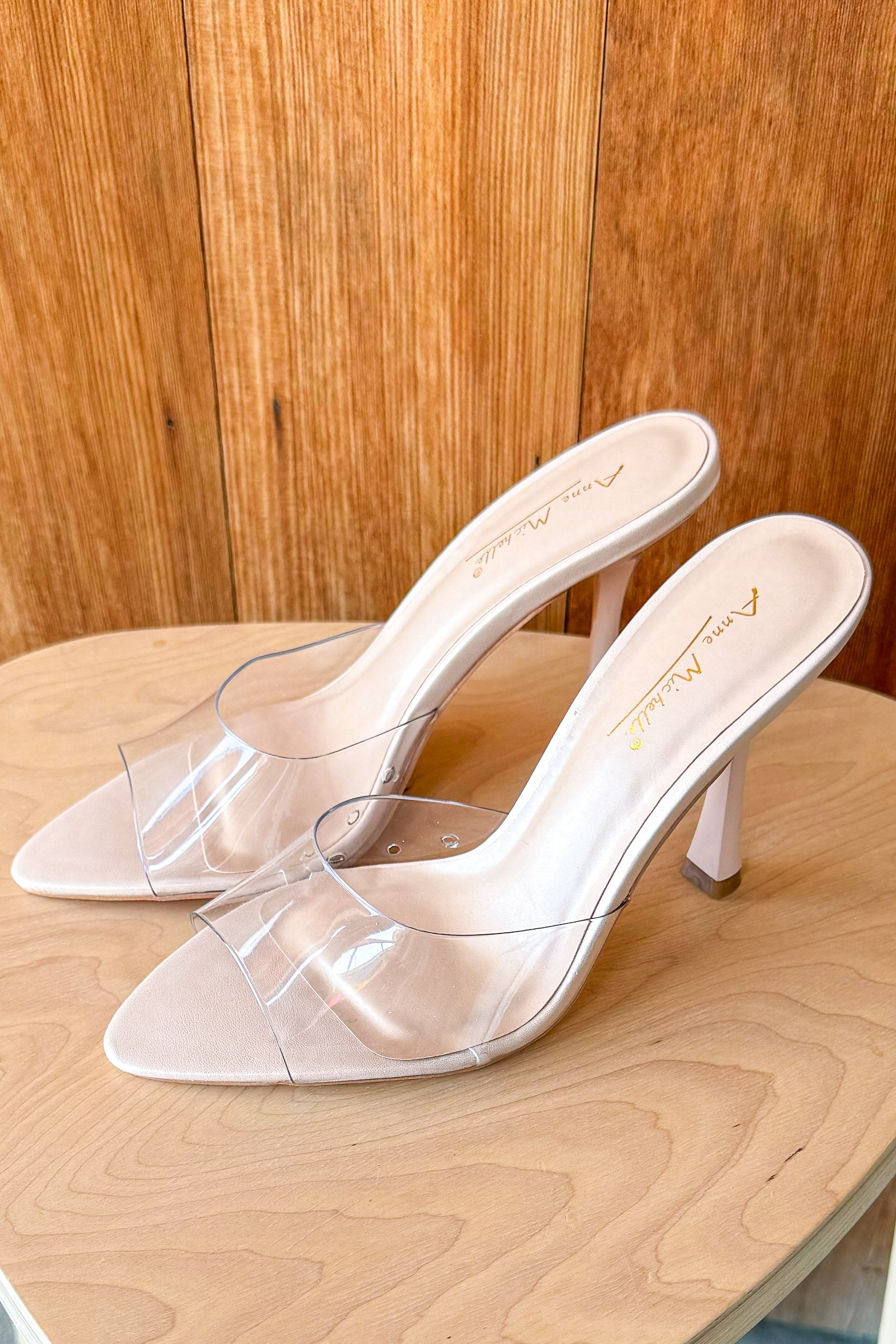 So Sweet Clear Pointed Peep Toe Heel – Anjouil's